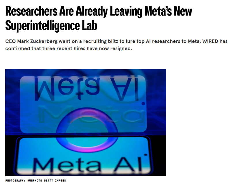 Meta Superintelligence Lab Sees Early Exodus as Researchers Return to ...
