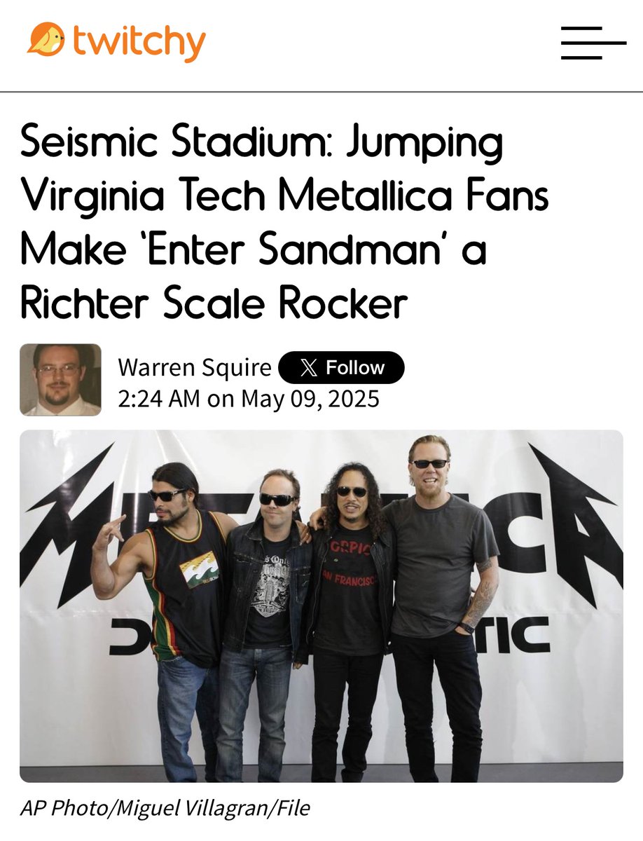 Metallica's First Lane Stadium Show at Virginia Tech with 60,000 Fans ...