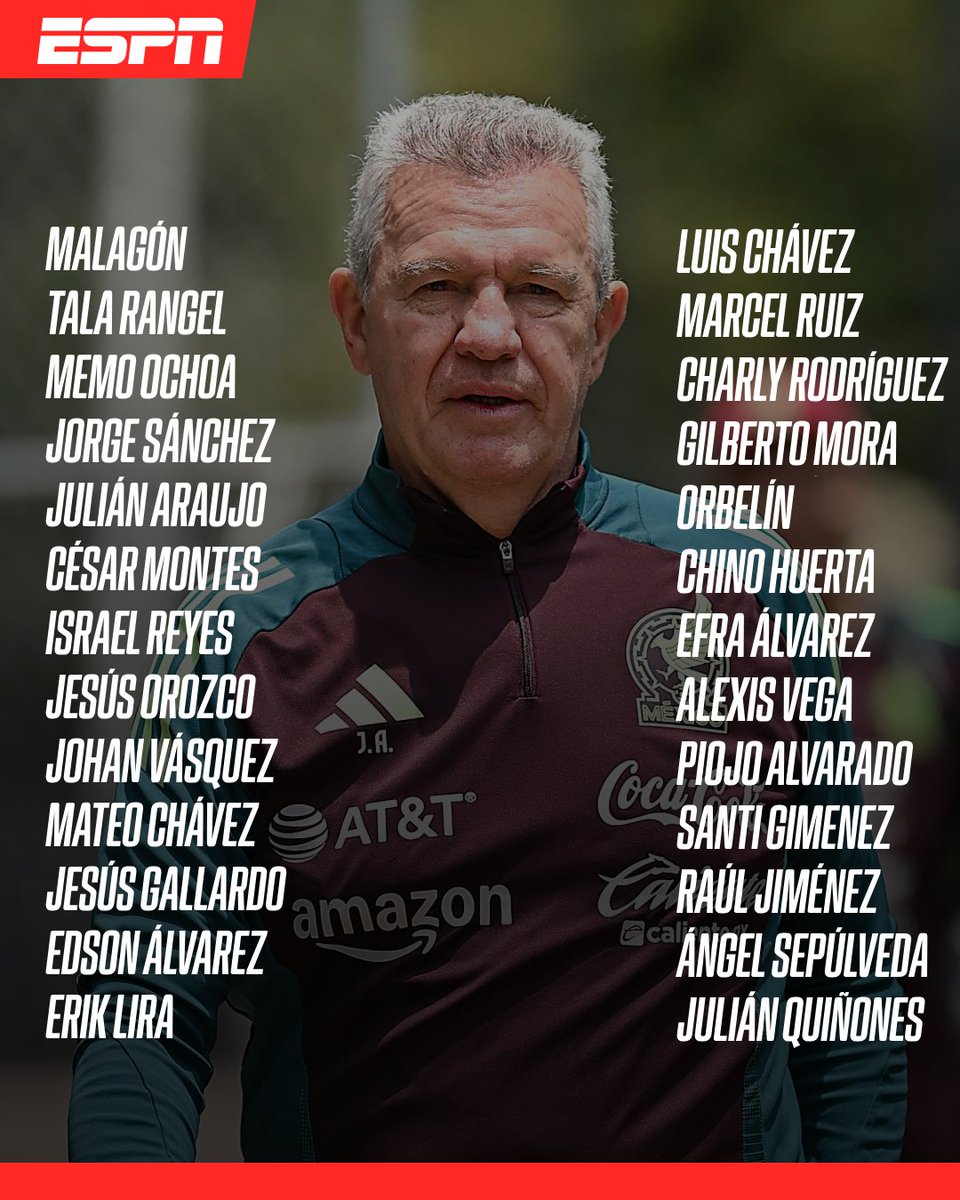 Mexico Announces 26 for 2025 Gold Cup: Ochoa Returns, Lozano, Martín ...
