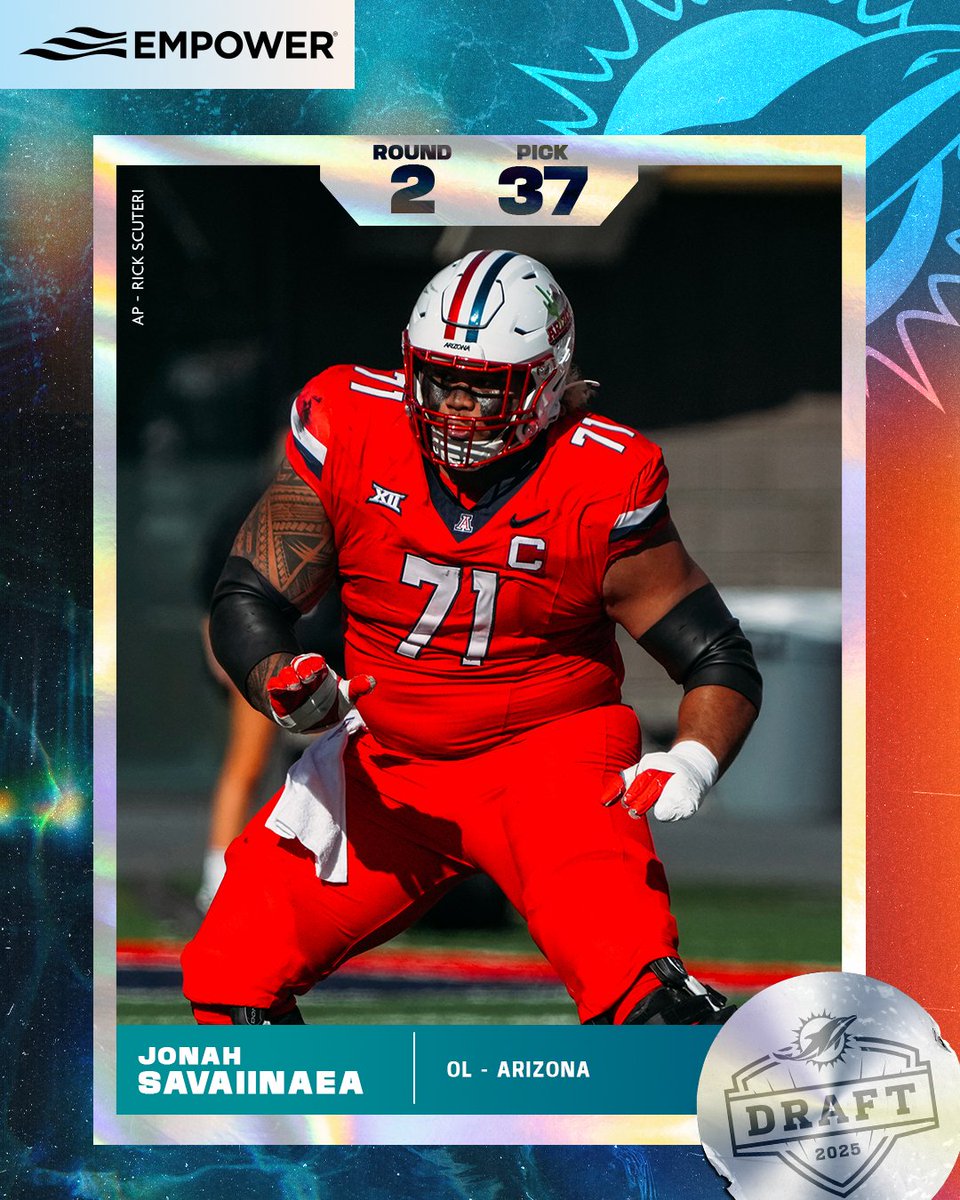 Miami Dolphins Trade Up to 37th Pick in 2025 NFL Draft for Arizona's ...