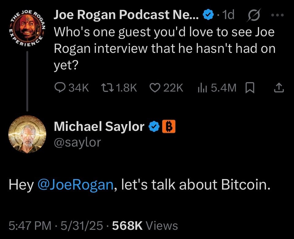 Michael Saylor Invites Joe Rogan to Discuss Bitcoin Following Rogan’s ...
