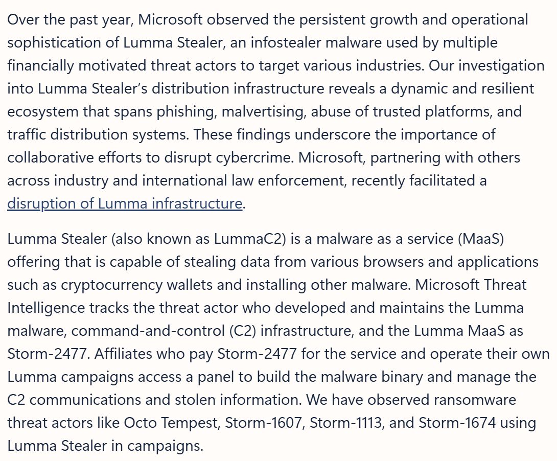 Microsoft, FBI Seize 2,300 Domains, File Legal Action to Disrupt Lumma Stealer Infecting 394,000 ...