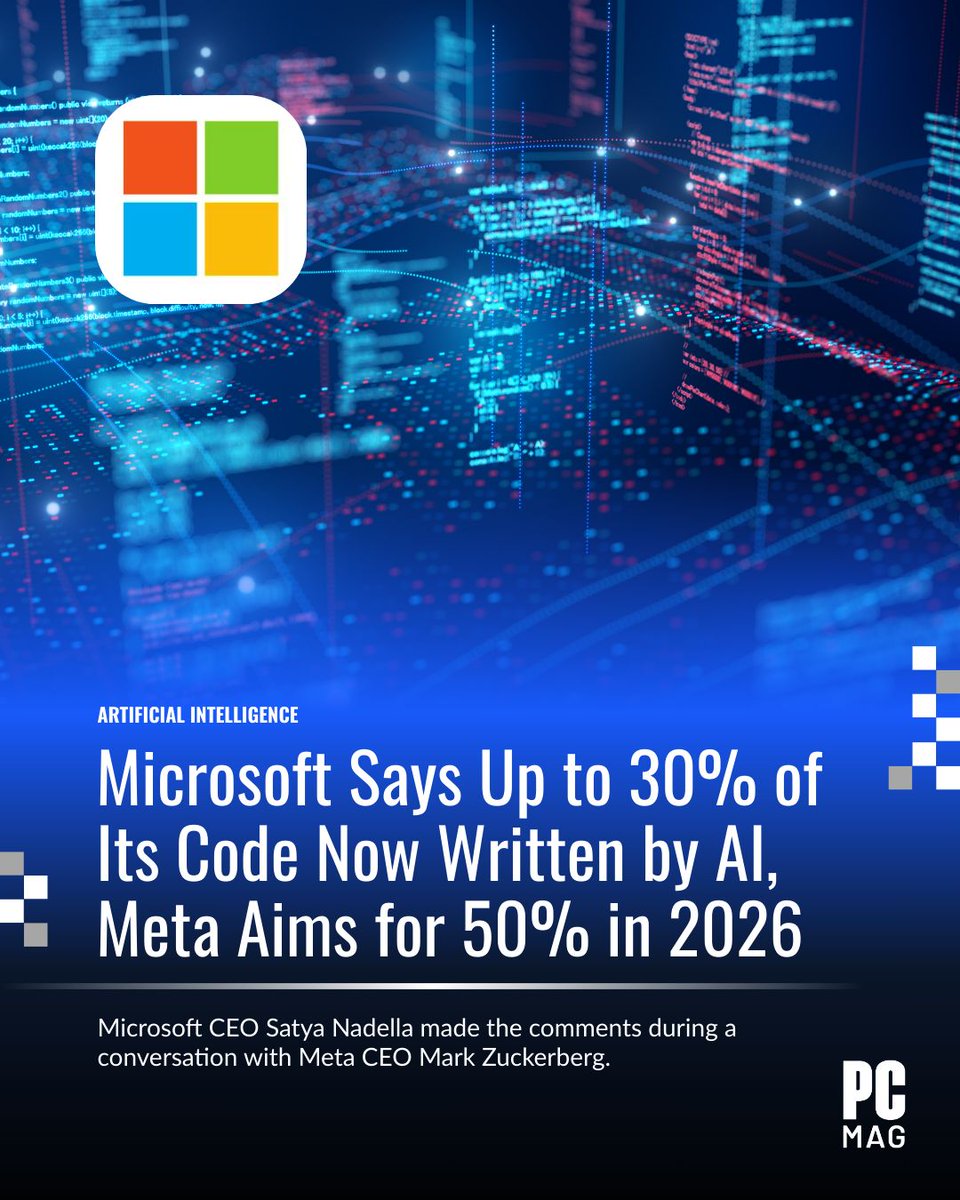 Microsoft's 20-30% AI-Generated Code and Meta's Goal for Half AI Development Discussed at ...