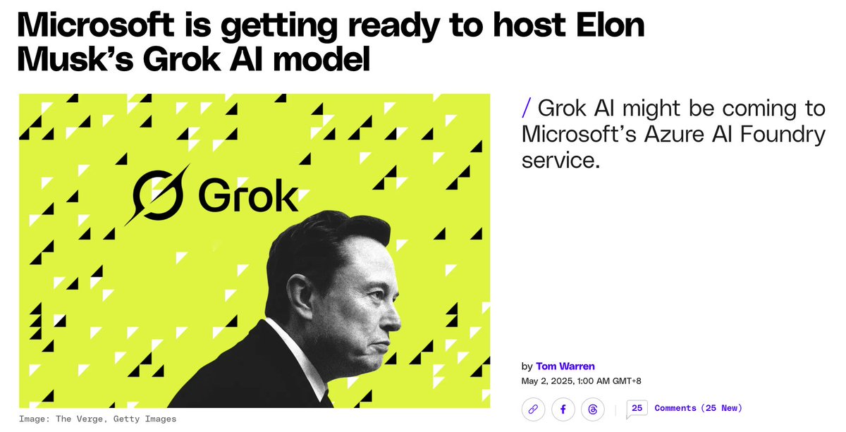 Microsoft to Host Elon Musk’s Grok AI on Azure as Grok 3.5 Beta Rolls ...