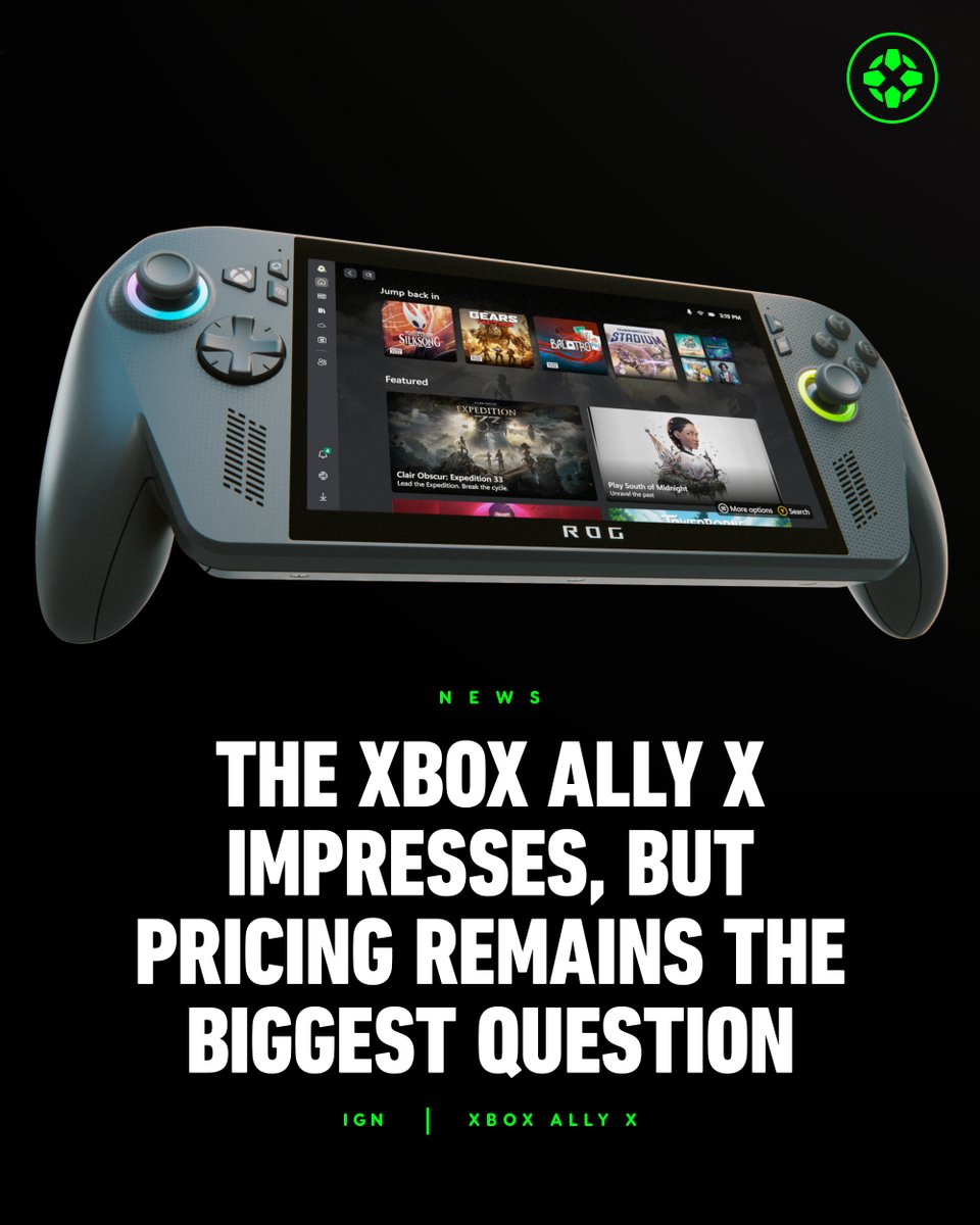 Microsoft Unveils ROG Xbox Ally and Ally X Handheld PCs with ...