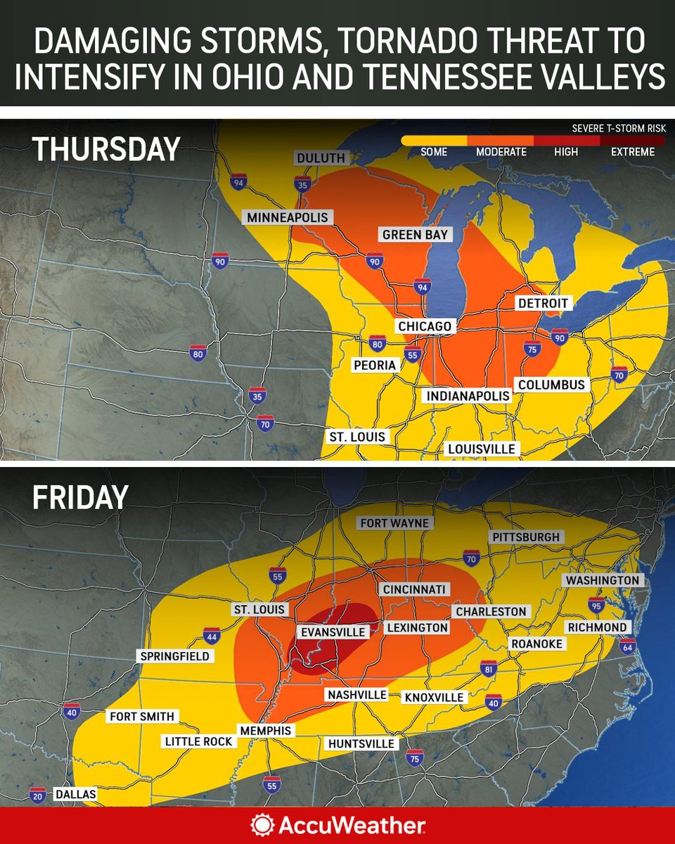 Multi-Day Severe Weather Threat to Impact Central and Eastern US with ...
