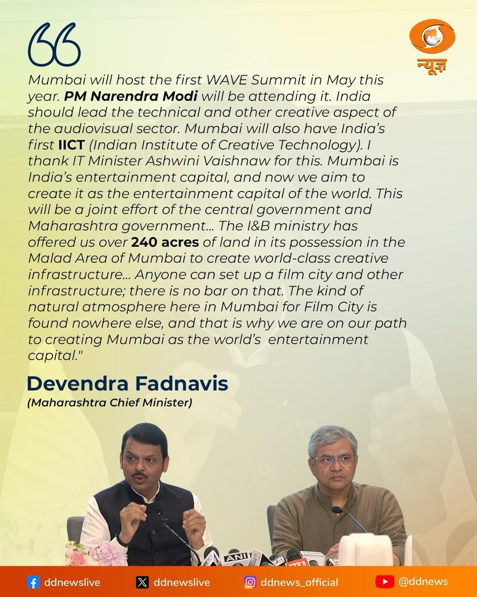 Mumbai to Host WAVES 2025 from May 1-4, Featuring PM Modi and XR ...