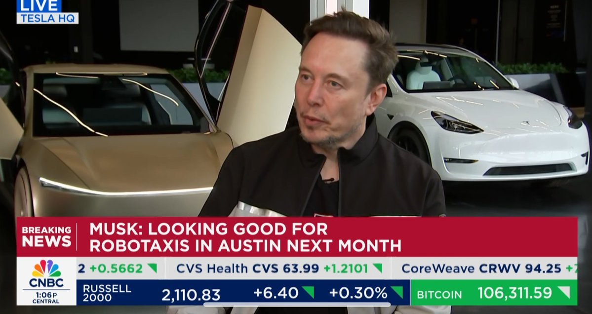 Musk Says Tesla to Launch Driverless Robotaxis in Austin by June End ...