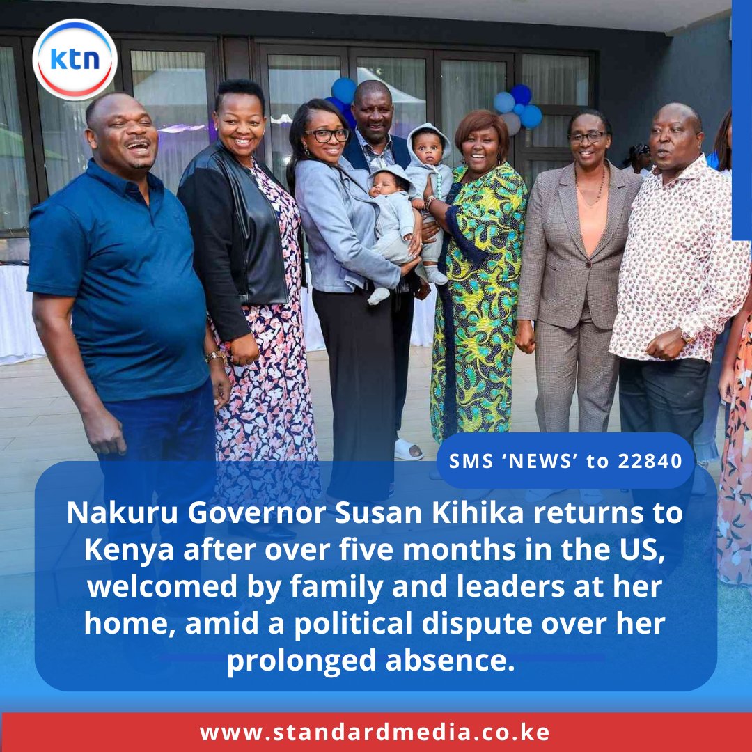 Nakuru Governor Susan Kihika Returns to Kenya After Giving Birth in US ...
