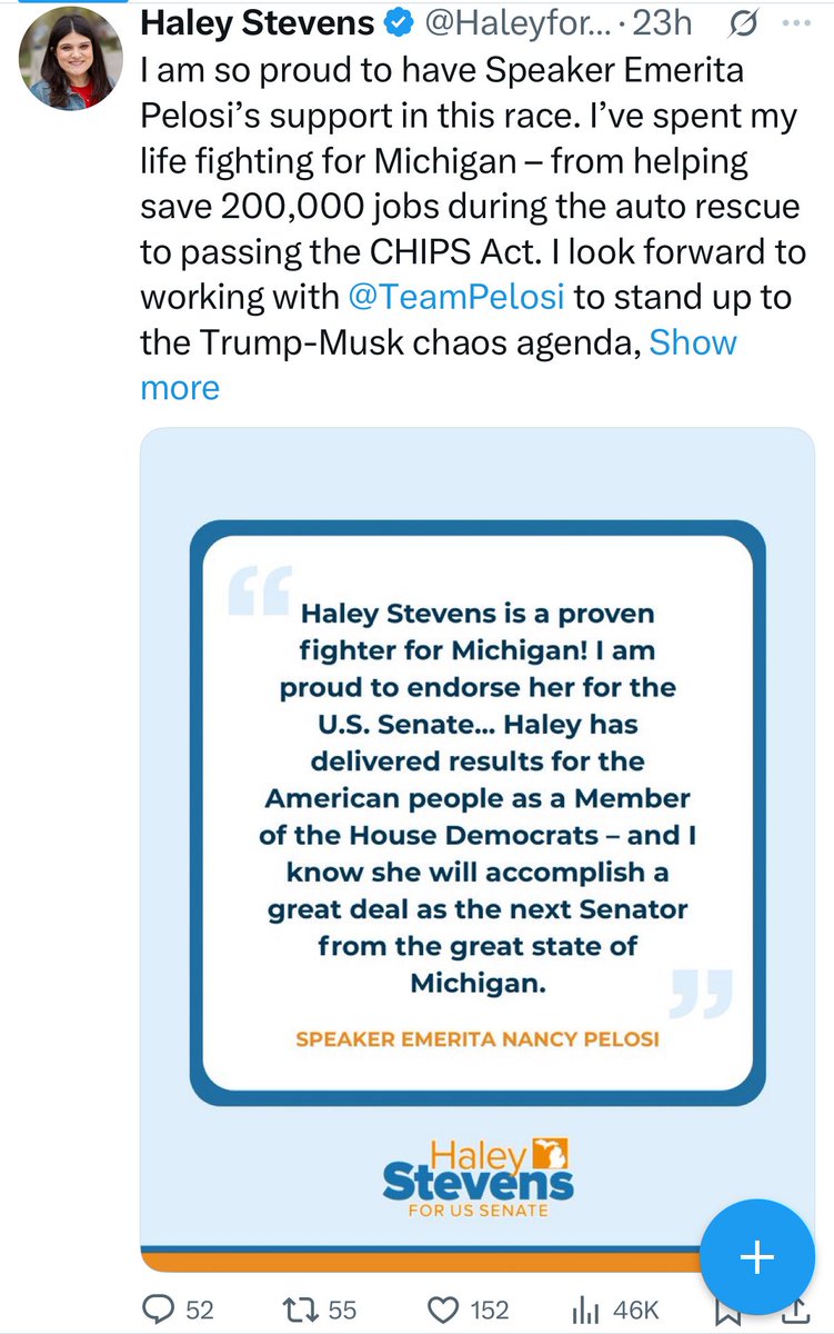 Nancy Pelosi Endorses Haley Stevens for Michigan Senate, Predicts Rahm ...