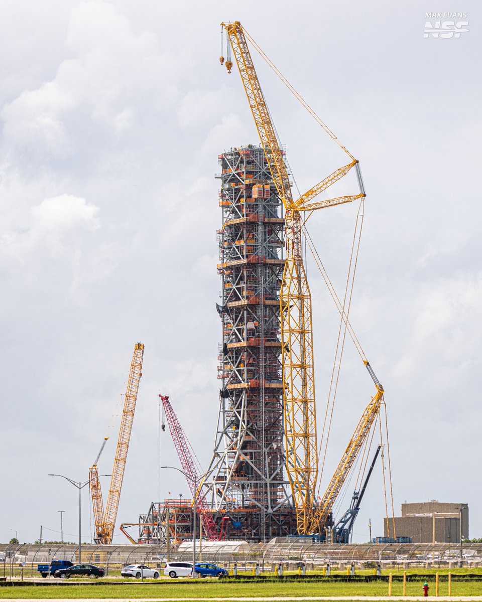 NASA Completes Stacking of Mobile Launcher 2 with 10 Modules for SLS ...