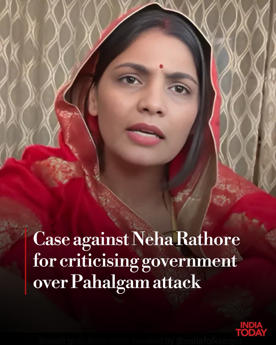Neha Singh Rathore Booked Under 11 Sections for Pahalgam Attack Posts ...