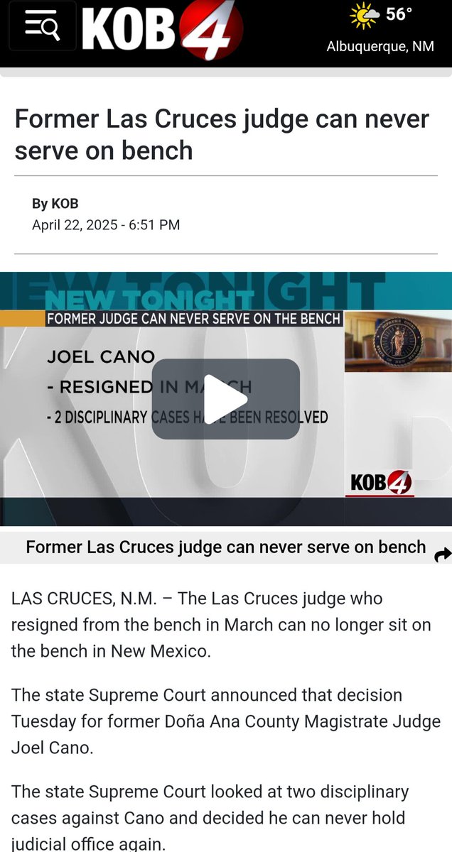 New Mexico Supreme Court Permanently Bans Judge Joel Cano After Tren de ...