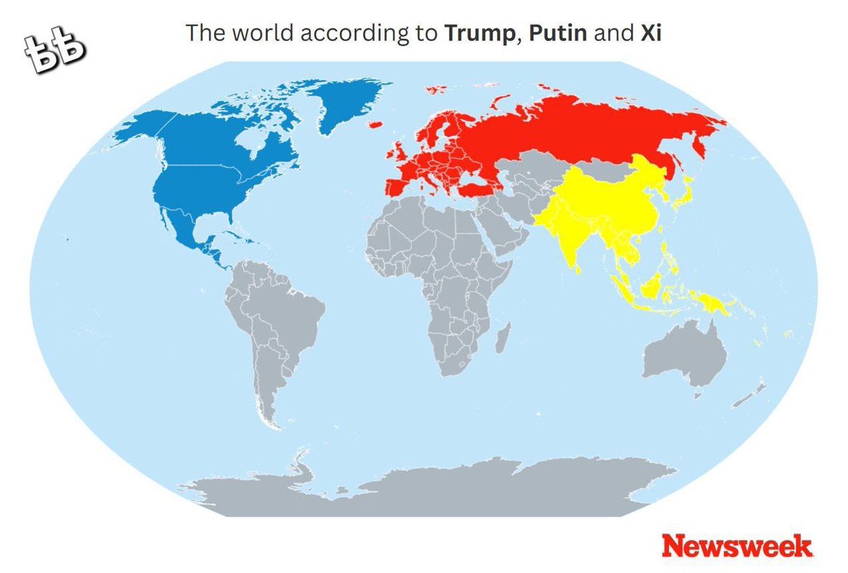 Newsweek Map Shows Potential Division of World by Putin, Trump, and Xi ...