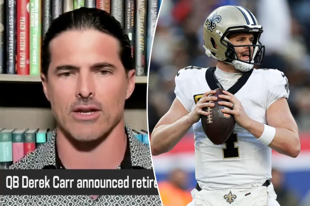 NFL Quarterback Derek Carr Retires, Citing Family; Impact Seen on ...
