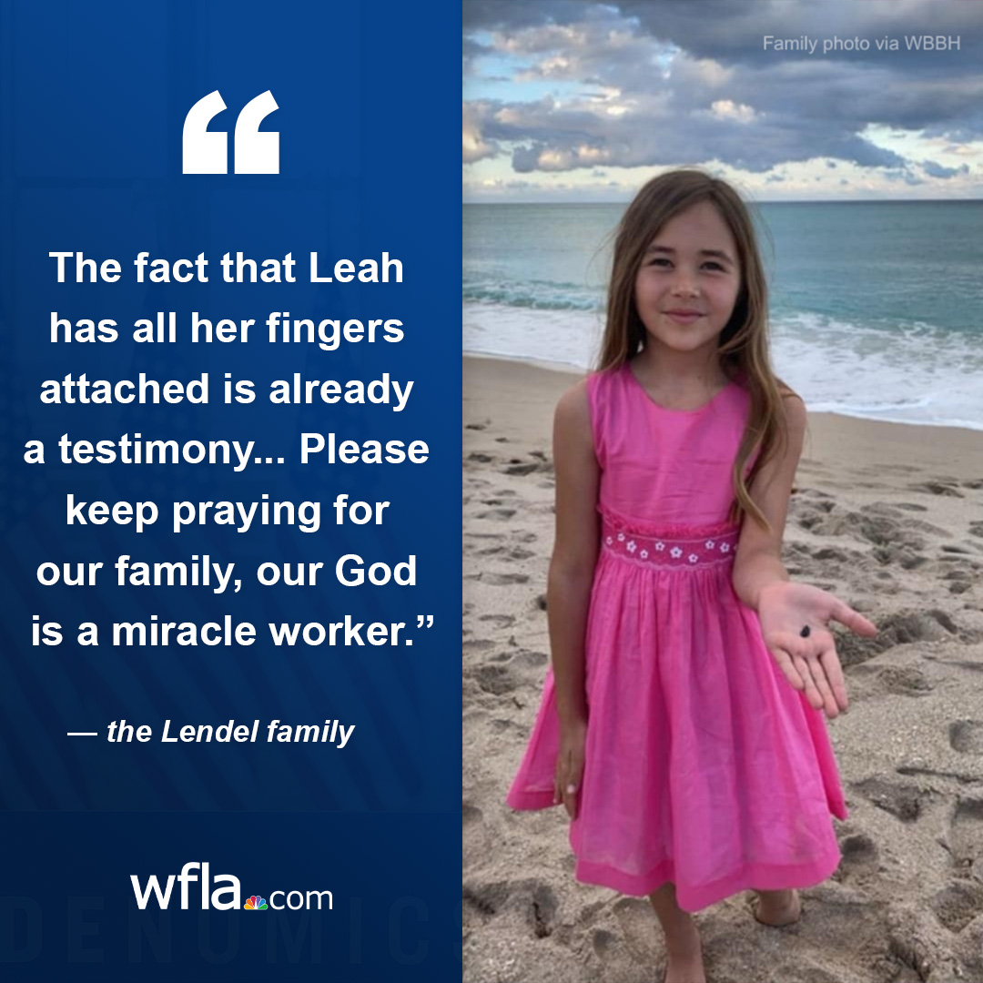 Nine-Year-Old Leah Lendel Recovering After Apparent Bull Shark Attack ...