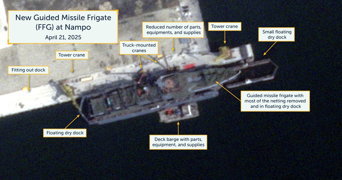 North Korea Unveils Largest Guided Missile Frigate at Nampo Shipyard ...