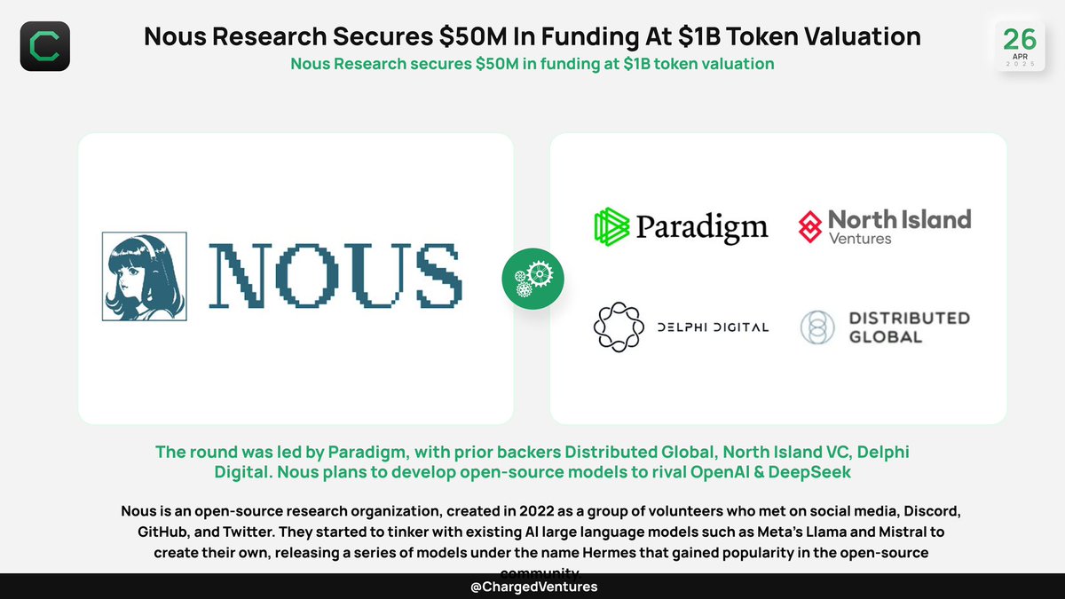 Nous Research Raises $50 Million Series A Led by Paradigm at $1 Billion Token Valuation to Build ...