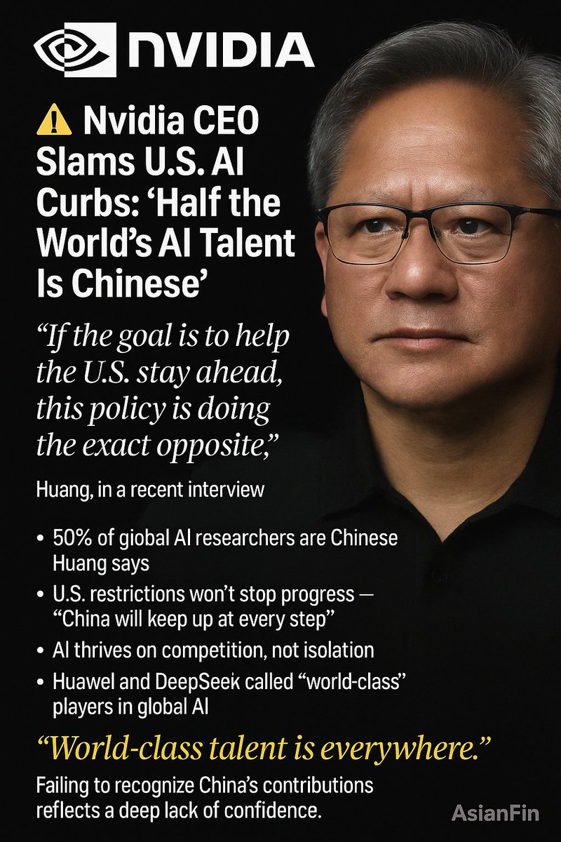 Nvidia CEO Labels U.S. AI Chip Export Controls to China a 'Failure ...