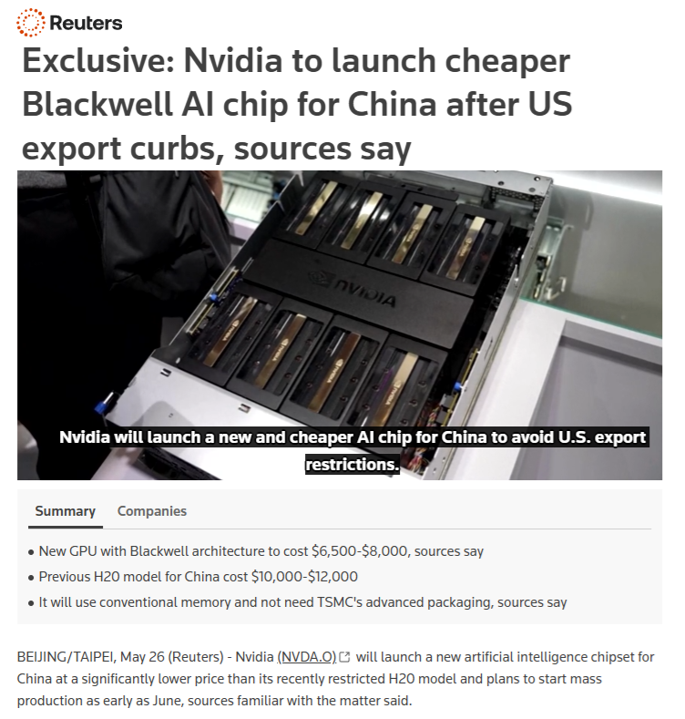 Nvidia Plans Over 1 Million B30, B40 AI Chips for China with Blackwell ...