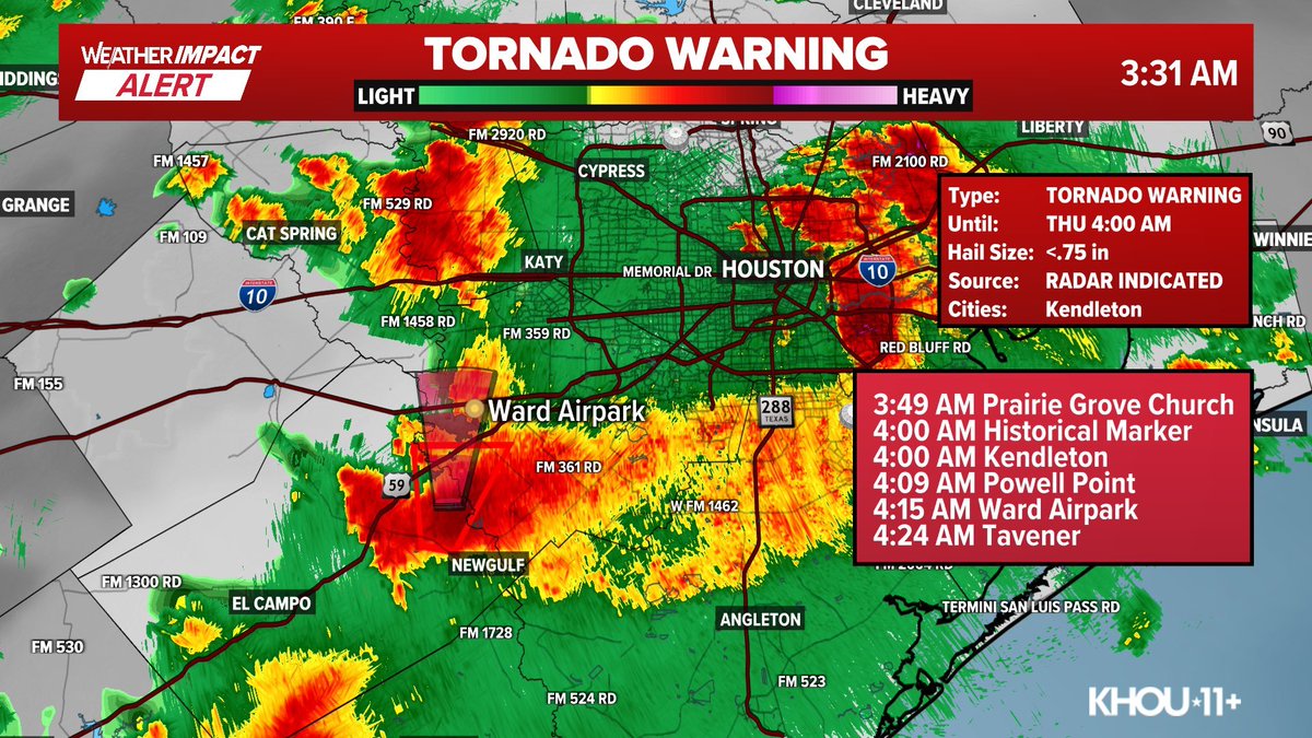 NWS Confirms Five Texas Tornadoes; Up to 10 Inches of Rain Spurs ...