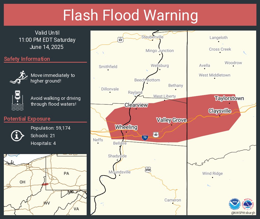 NWS Issues Multiple Flash-Flood Alerts, Tornado Warning Across Mid ...