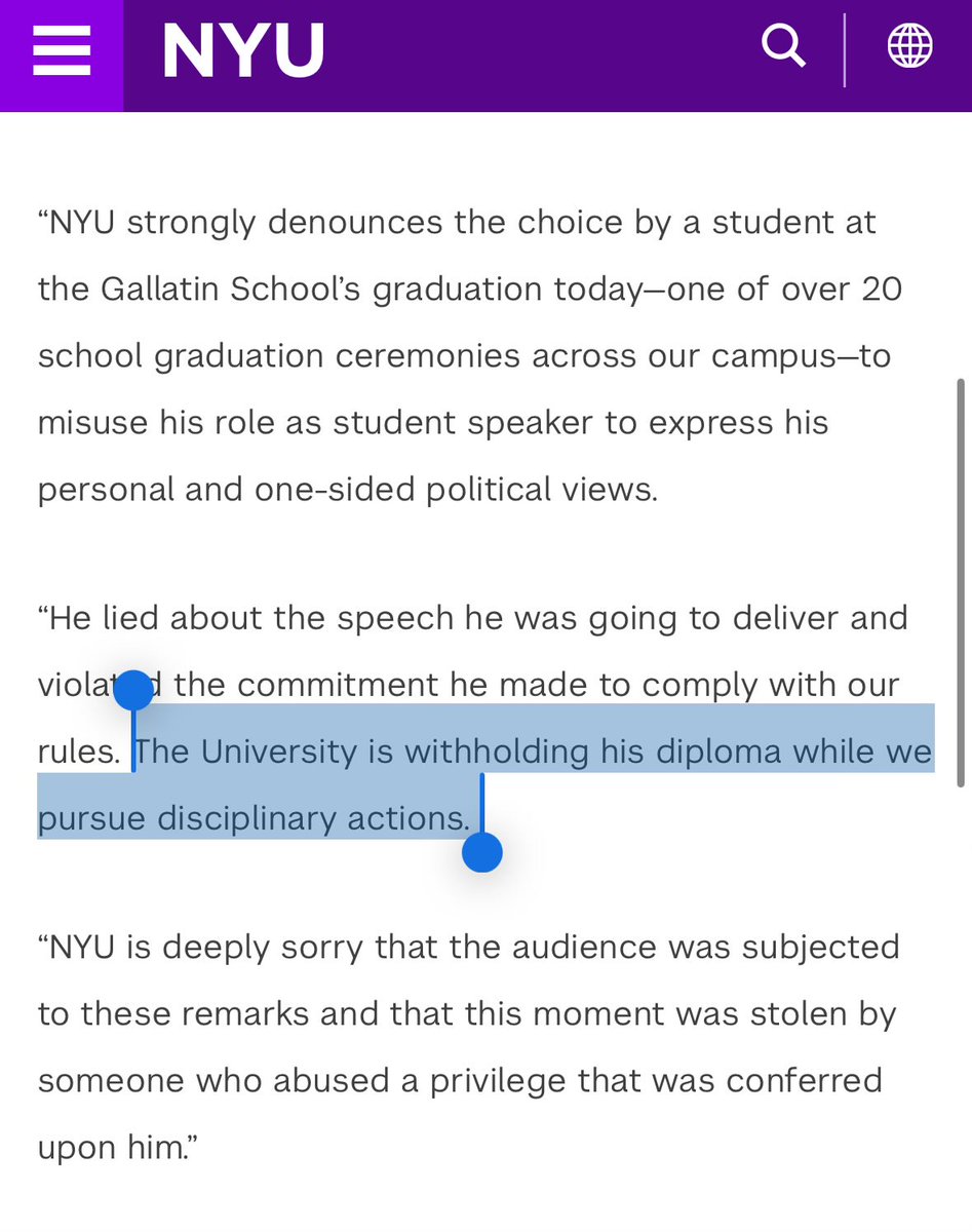 NYU Withholds Diploma of Gallatin Graduate Logan Rozos After Gaza ...