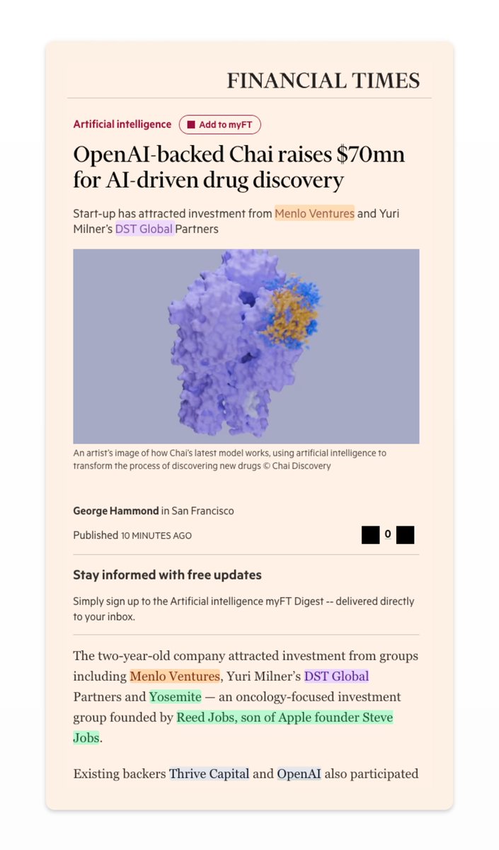 OpenAI-Backed Chai Discovery Raises $70 Million Series A at $550 Million Valuation with Chai-2 ...