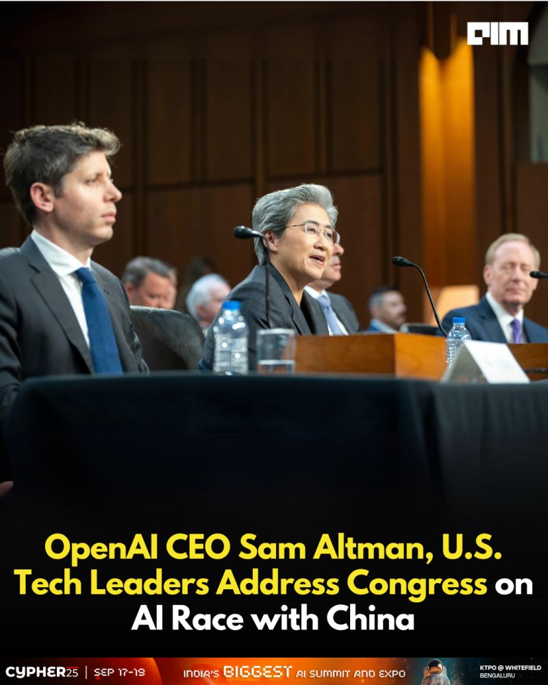 OpenAI CEO Sam Altman, Microsoft, AMD Warn of AI Regulation Risks in Senate Hearing Amid China ...