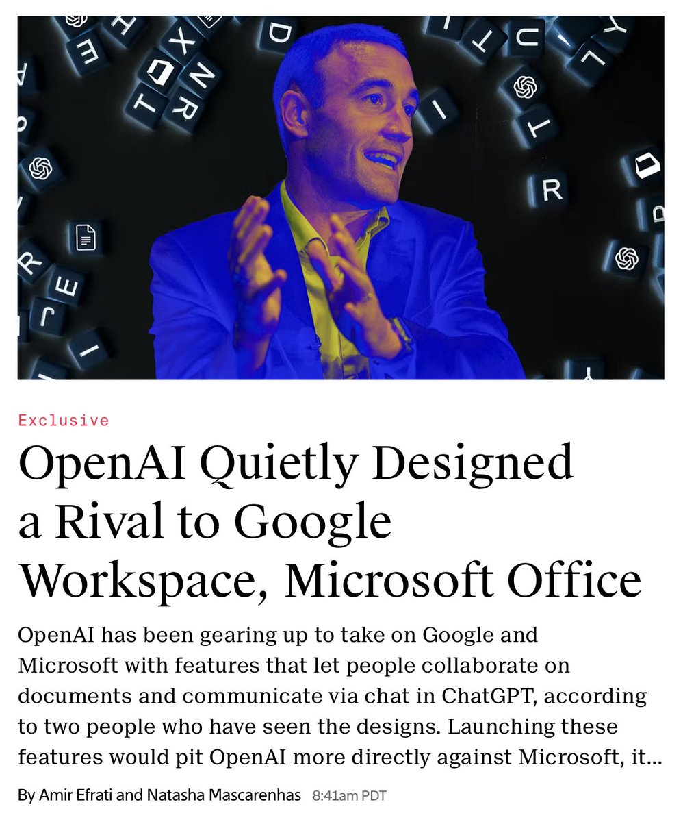OpenAI Develops ChatGPT Features Rivaling Microsoft Office, Google ...