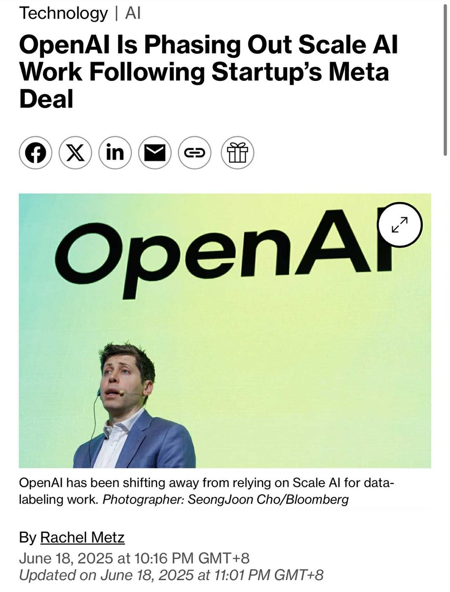 OpenAI Ends Data-Labeling Work with Scale AI After Meta’s $14.3 Billion Investment | DeepNewz VC