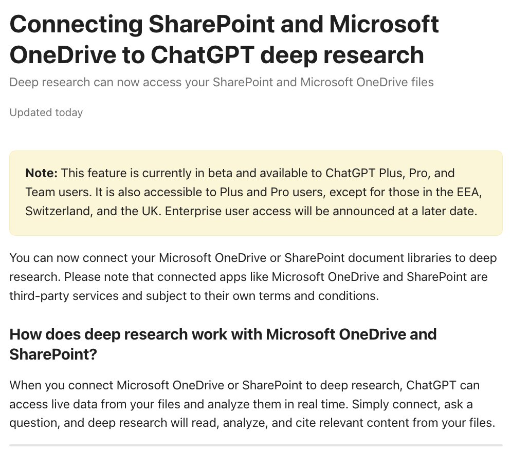 OpenAI Enhances ChatGPT with Microsoft OneDrive, SharePoint, and Embraces MCP for ...