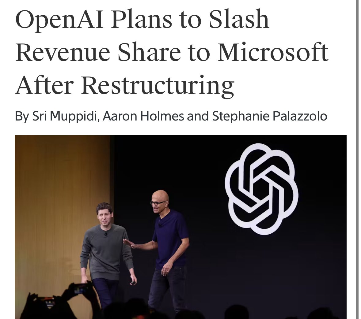 OpenAI Plans to Slash 20% Revenue Share to Microsoft by 2030, Proposes ...