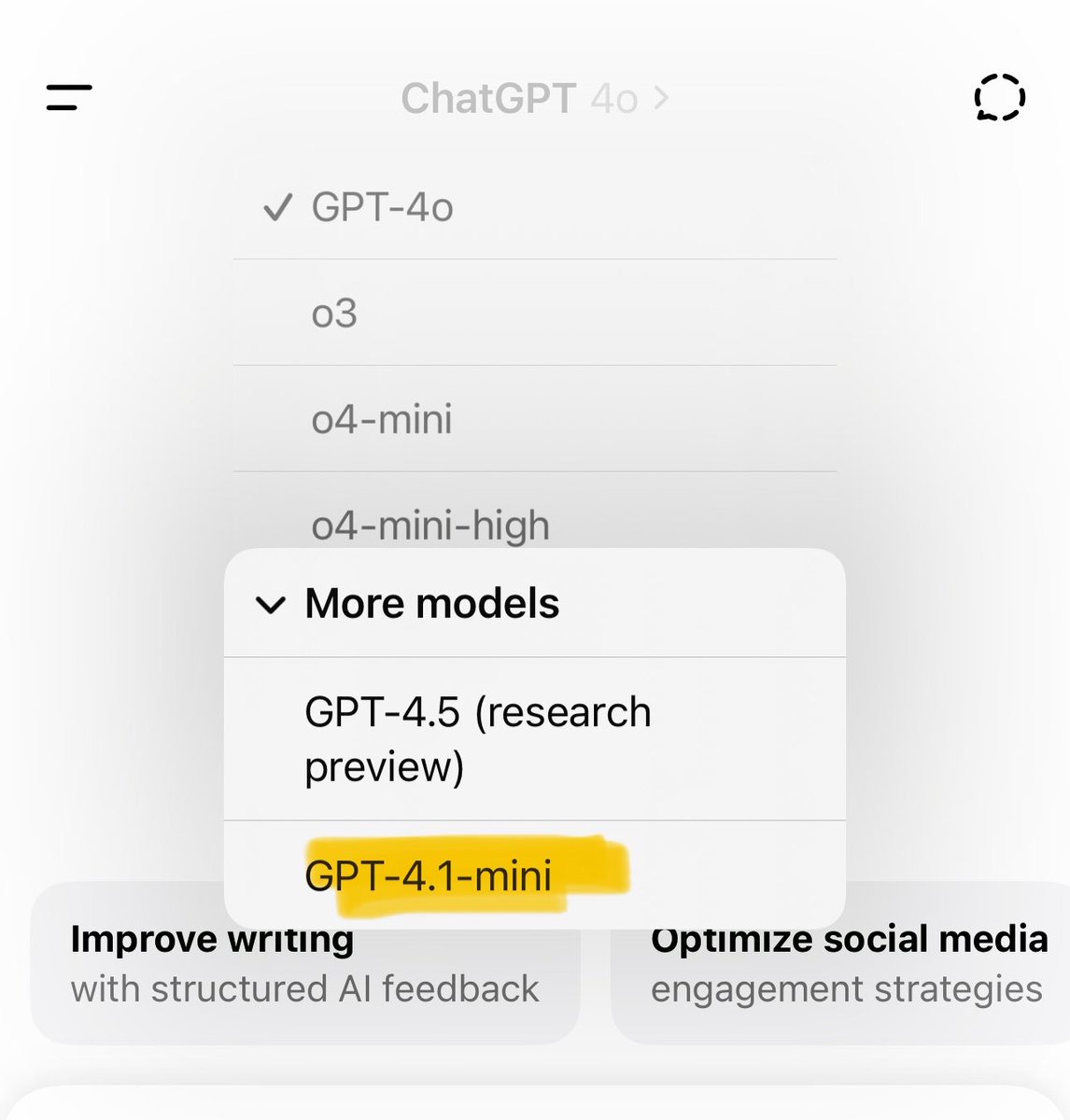 OpenAI Rolls Out GPT-4.1 in ChatGPT for Plus, Pro, Team Users, GPT-4.1 Mini Replaces GPT-4o Mini ...