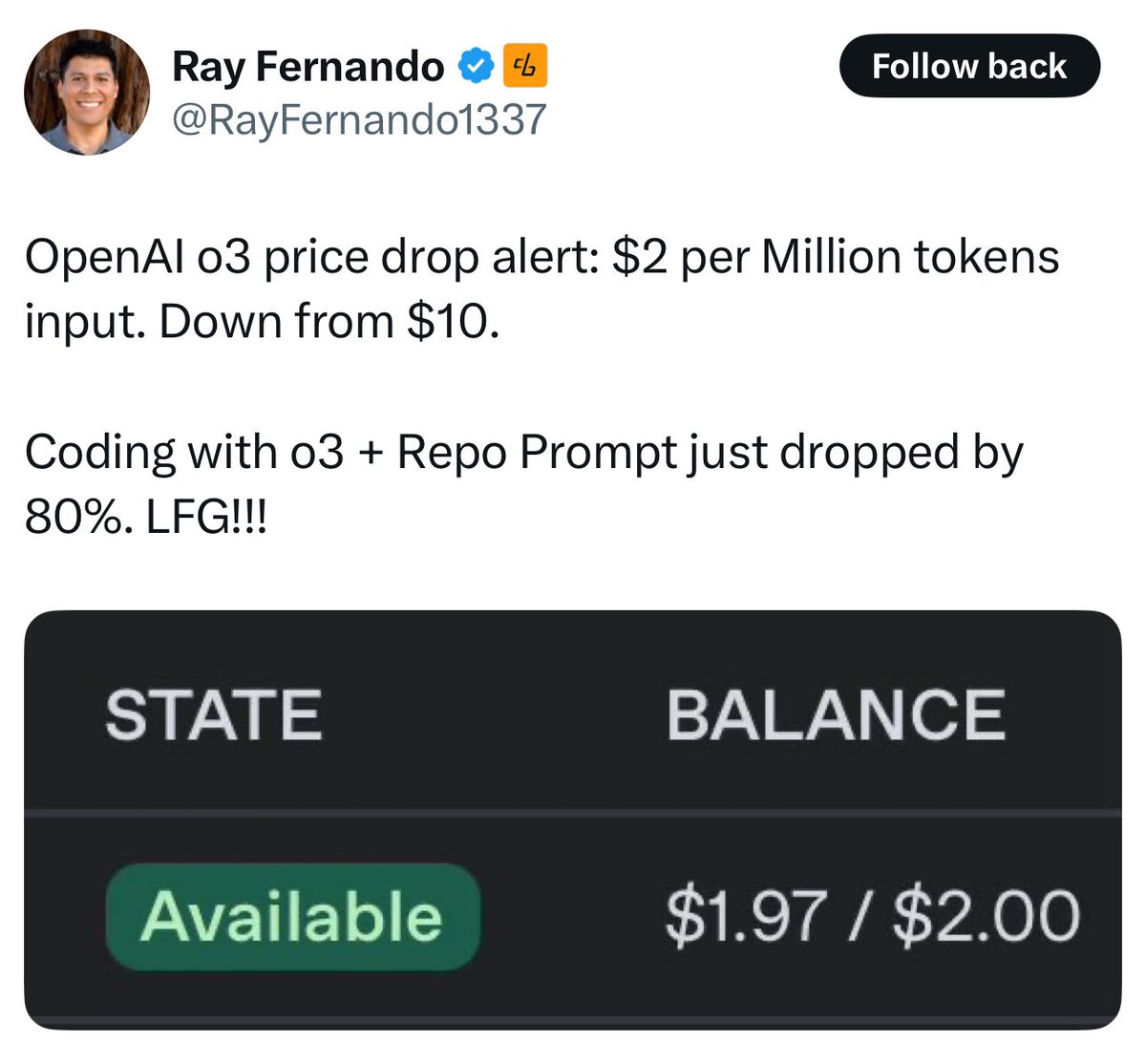 OpenAI Slashes o3 Model Price to $2/MTok, o3-pro Launch Likely This ...