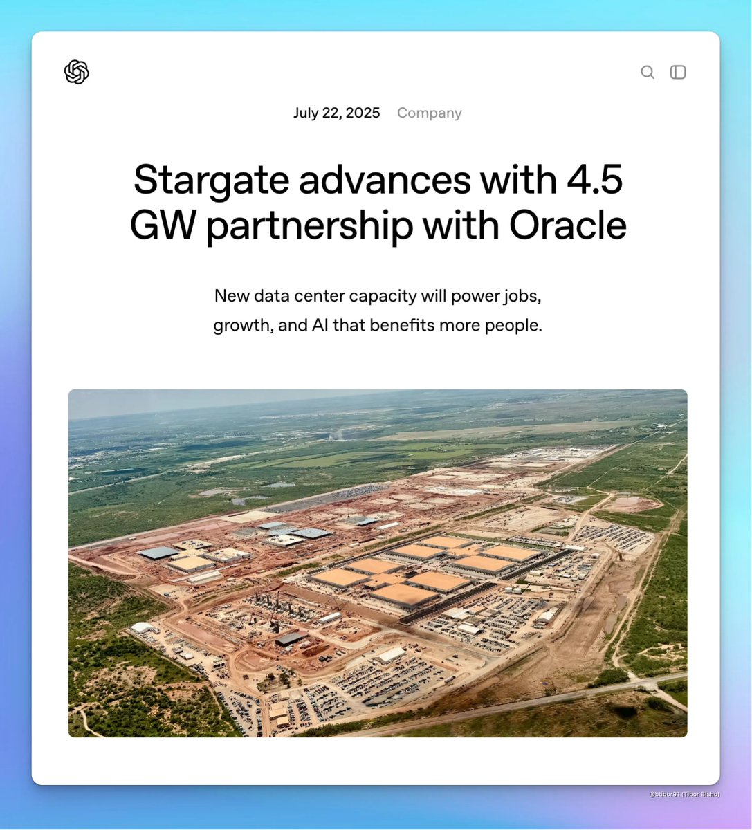 OpenAI Taps Oracle for 4.5-GW Data-Center Push as SoftBank Pact Stalls | DeepNewz Norway