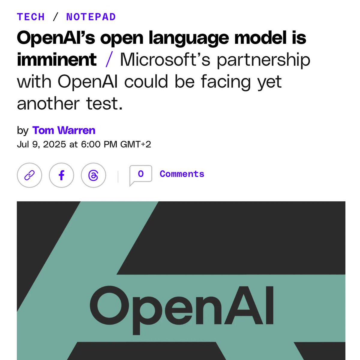 OpenAI to Launch First Open-Weight Model Since GPT-2 Next Week on Azure ...