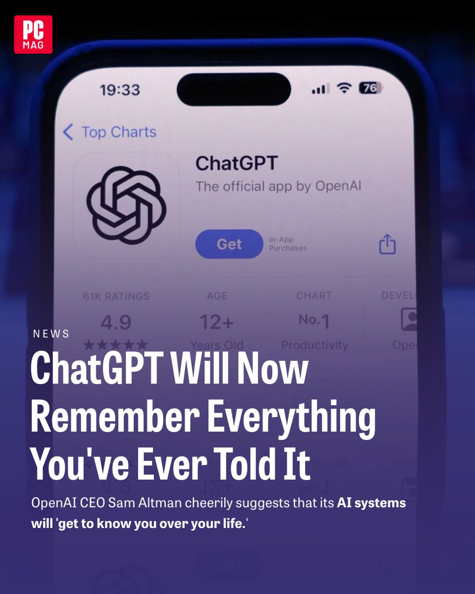 OpenAI Upgrades ChatGPT on April 9, 2025, with Memory Feature for Personalized, Companion-Like ...