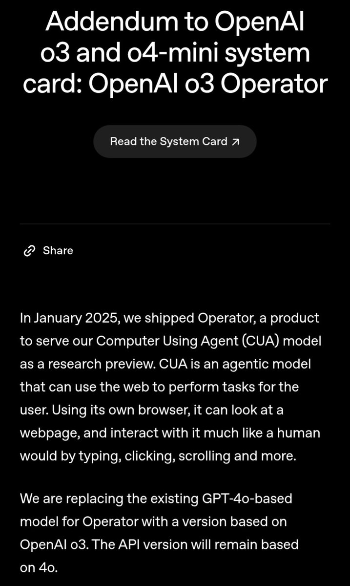 OpenAI Upgrades Operator AI Agent With o3 Model, Replacing GPT-4o and Improving Browser ...