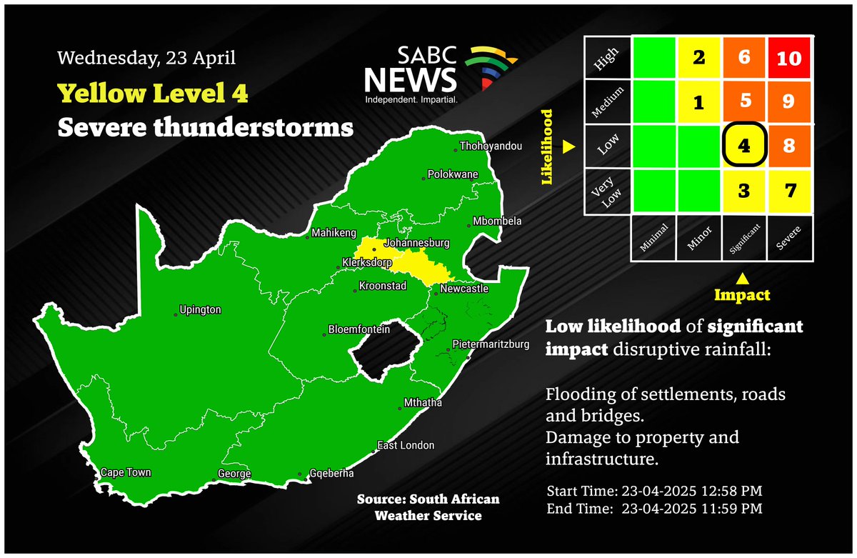 Orange Alert in Brazil, Level 5 Warning in South Africa Amid Cyclone ...