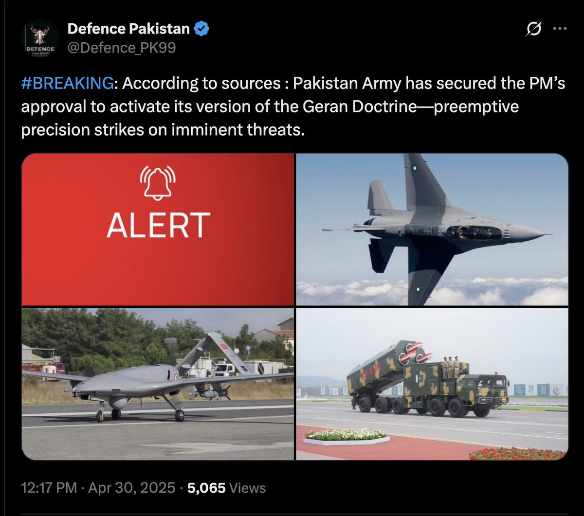 Pakistan Army Activates Geran Doctrine Using Babur Missiles, Burraq ...