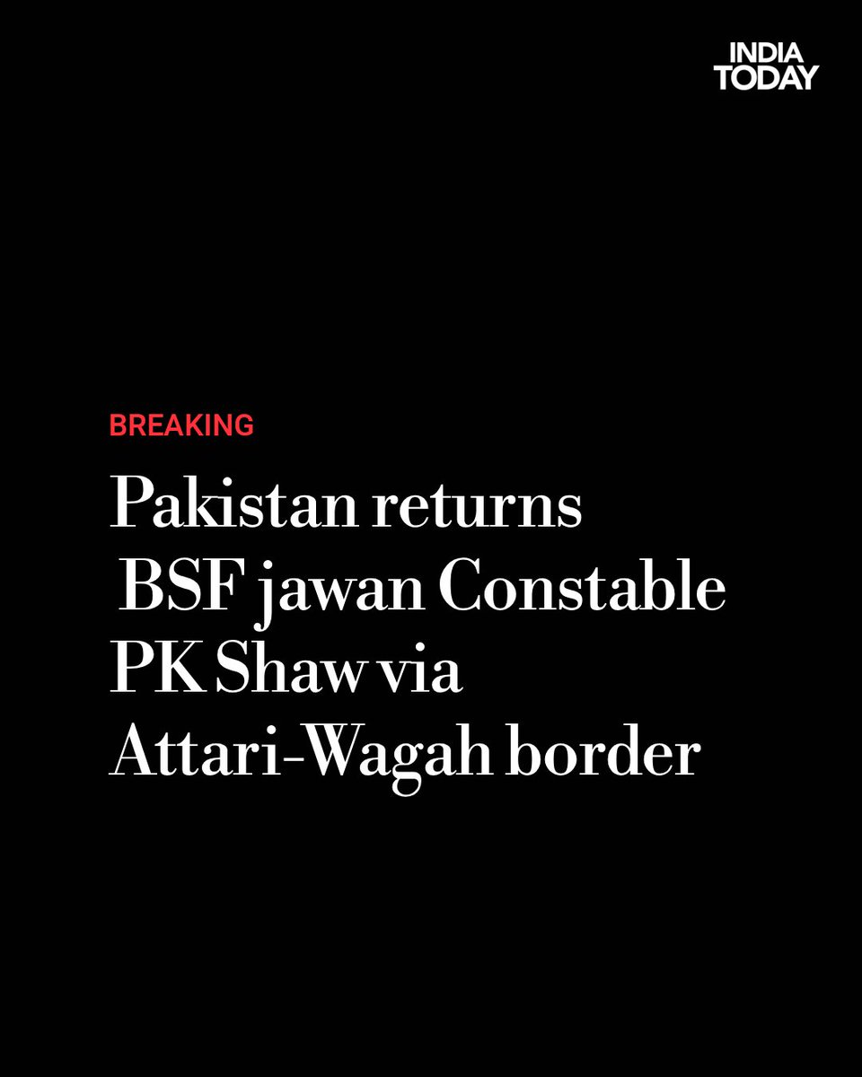 Pakistan Hands Over BSF Constable Purnam Kumar Shaw After Nearly Three Weeks in Custody ...