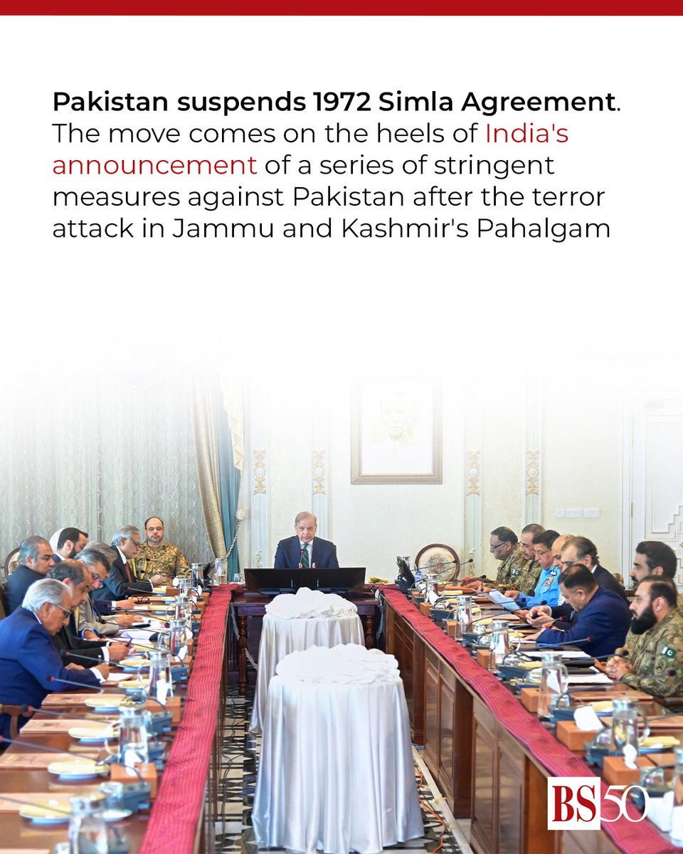 Pakistan Suspends 1972 Simla Agreement in Retaliation After Pahalgam ...