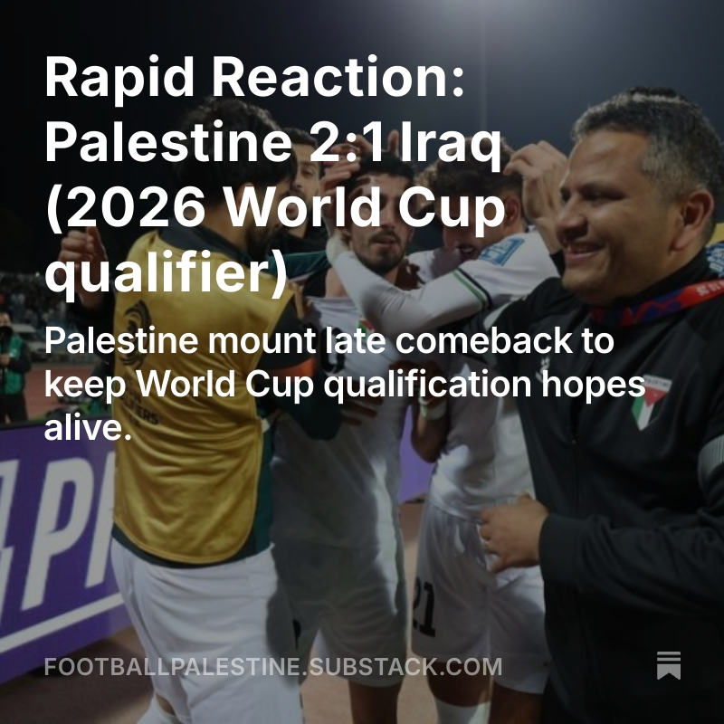 Palestine Achieves Historic 2-1 Victory Over Iraq at Amman ...
