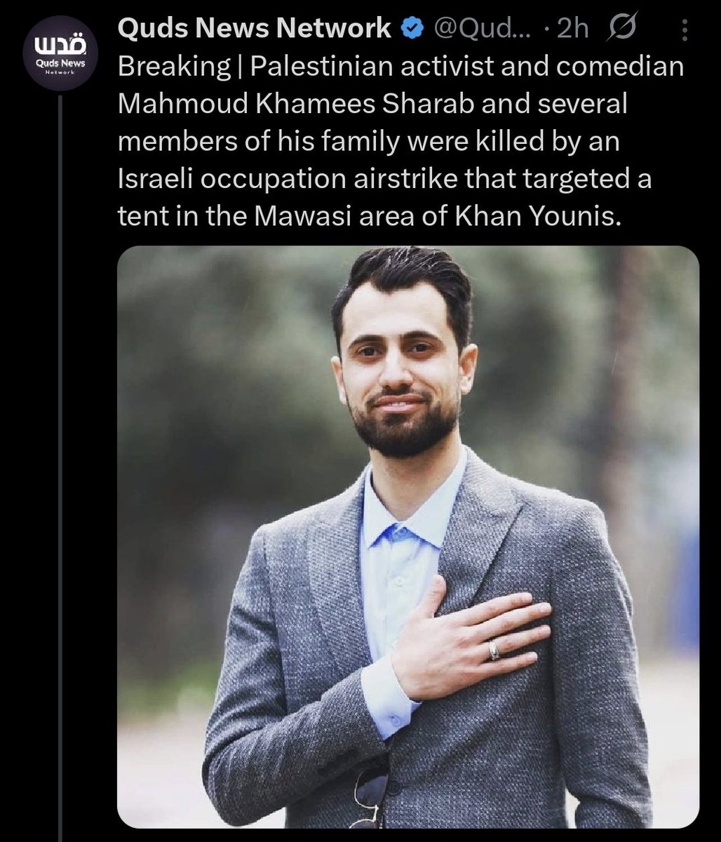 Palestinian Activist, Comedian Mahmoud Shurrab and Family Killed in ...