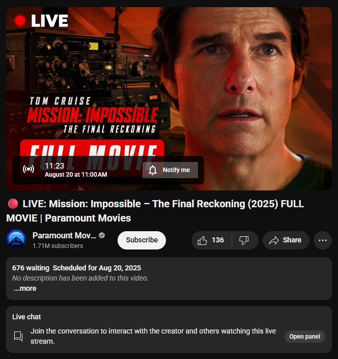 Paramount Streams Mission: Impossible – The Final Reckoning Free on ...