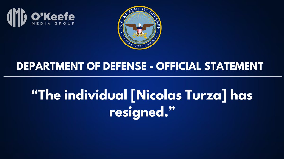 Pentagon Branch Chief Nicolas Turza Resigns After James O’Keefe III ...