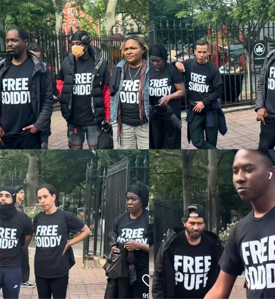 People Paid $20 Per Hour to Wear 'Free Diddy' Shirts Outside Sean Combs ...