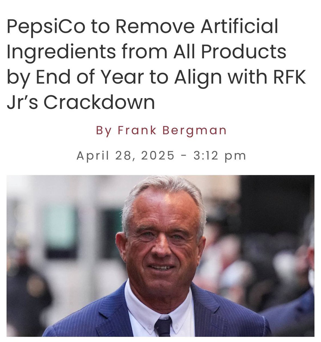 PepsiCo to Phase Out Artificial Ingredients by 2025, Following HHS and ...