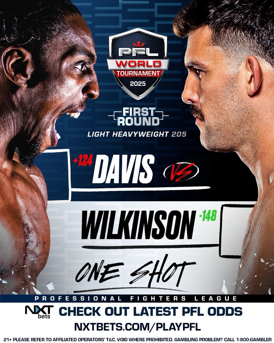 Phil Davis vs. Rob Wilkinson Headline 2025 PFL World Tournament Light ...